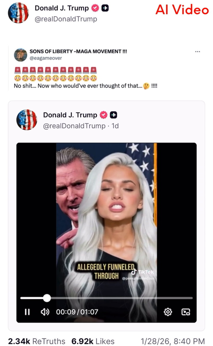 Trump’s AI bot fake reporter post - MeidasTouch News