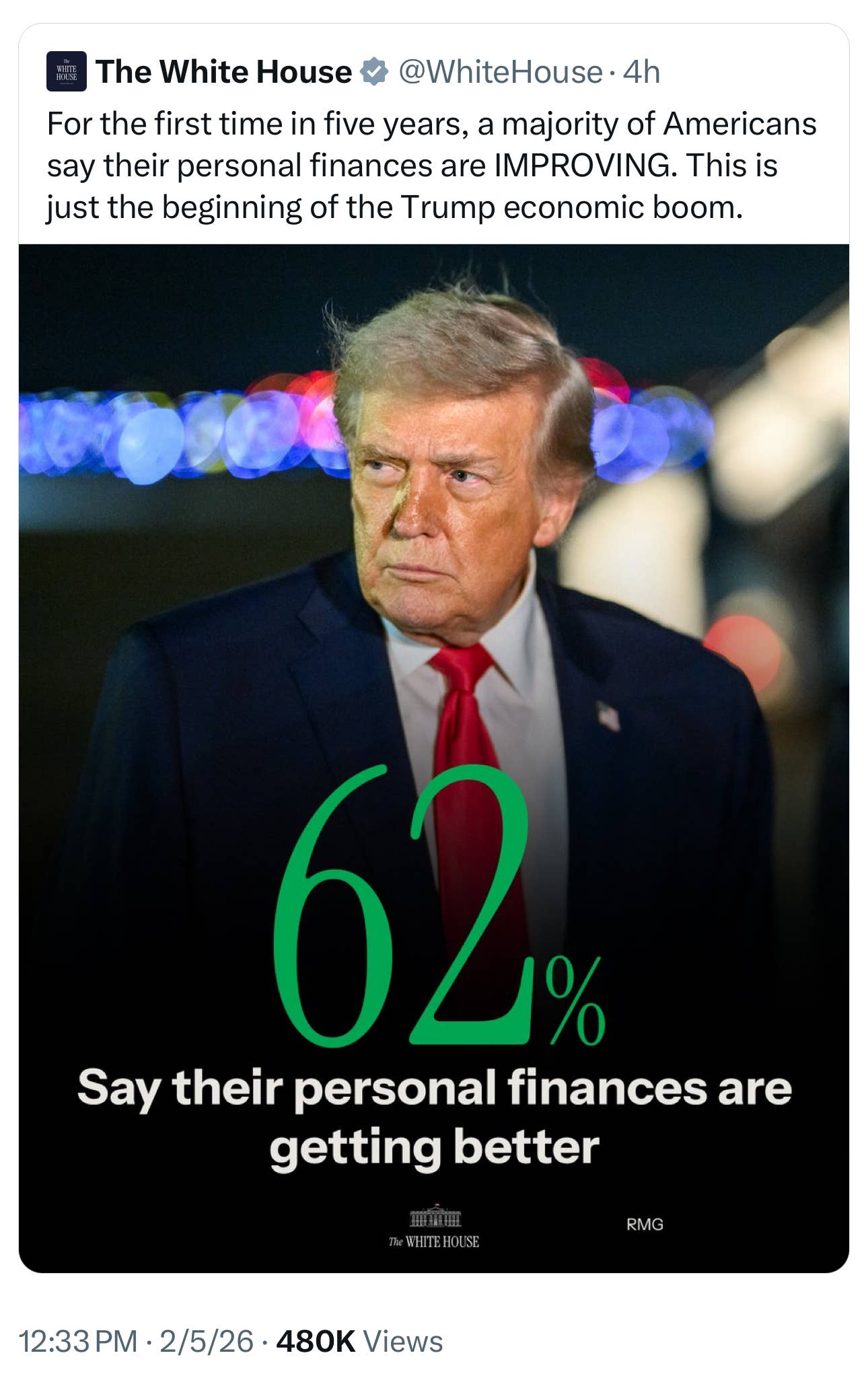 White House Deletes Tweet Claiming Americans Feel Richer - MeidasTouch News